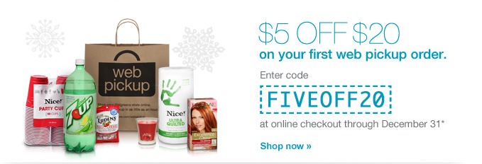 Walgreens $5 off $20 Web Pickup Order - Hustler Money Blog
