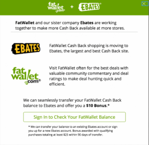 Transfer FatWallet Cashback to Ebates for $10 Bonus