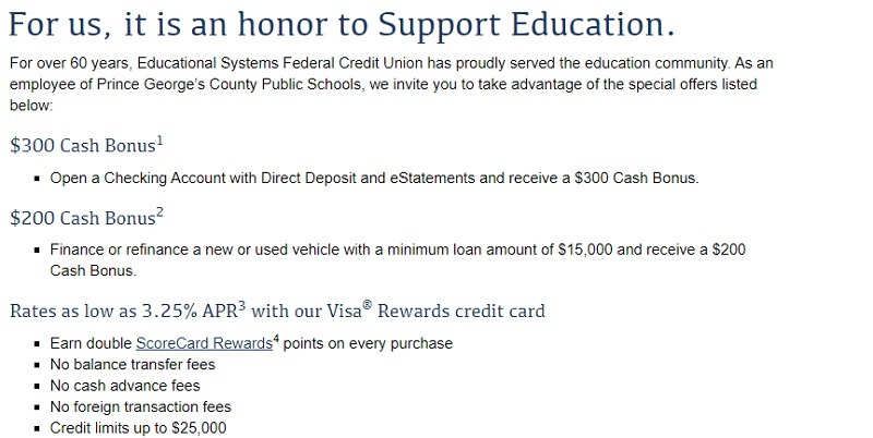 Educational Systems Federal Credit Union Receives An