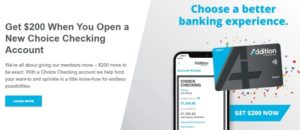 Addition Financial Promotions: $100, $200, $400 Checking Savings ...
