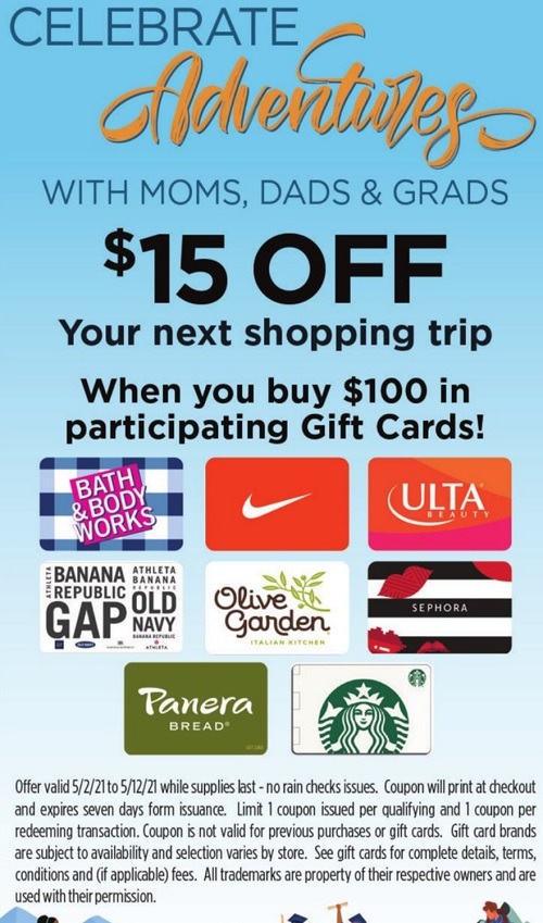 Shoppers Promotions: Get $15 Off Next Shopping Trip w/ $100 Select Gift ...
