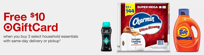Target Household Essentials: Free $10 Target Gift Card w/ Three Select ...