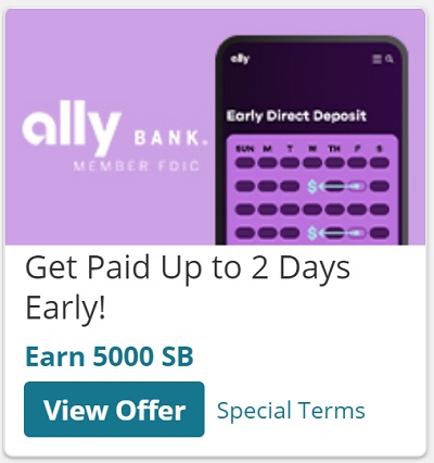 Swagbucks: Earn 5,000 Bonus SB w/ Ally Bank Spending Account Sign Up